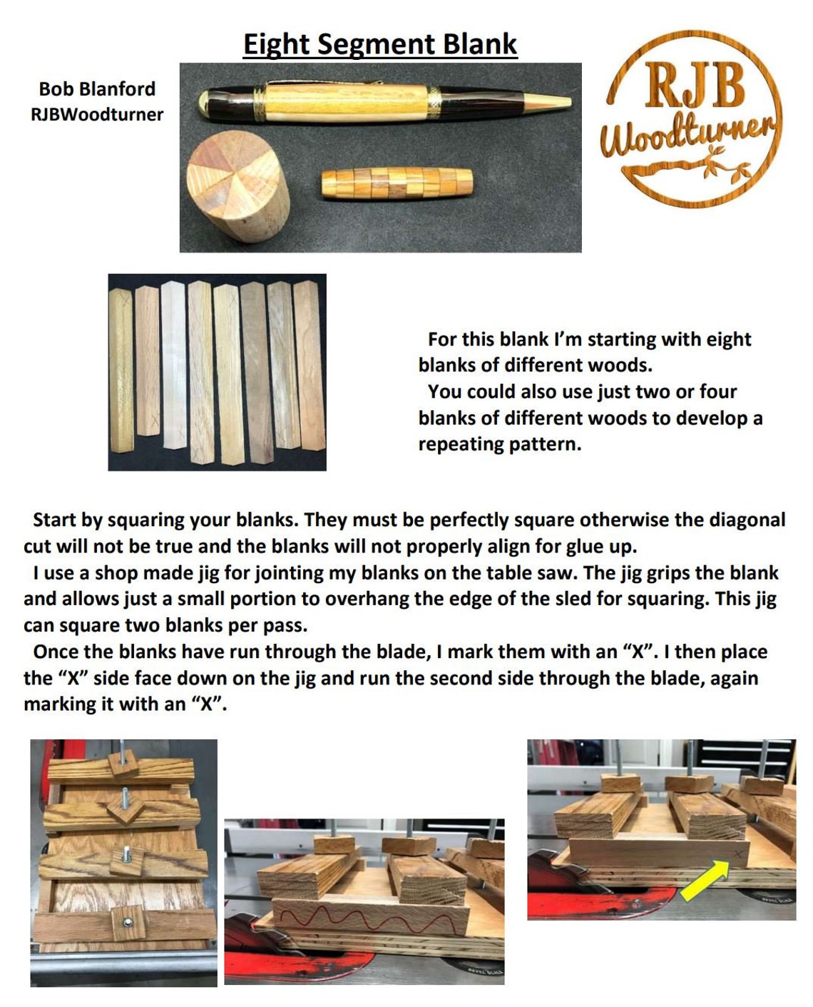 Eight Segment Twist Blank (+) Eight Segment Blank Plans (digital ...