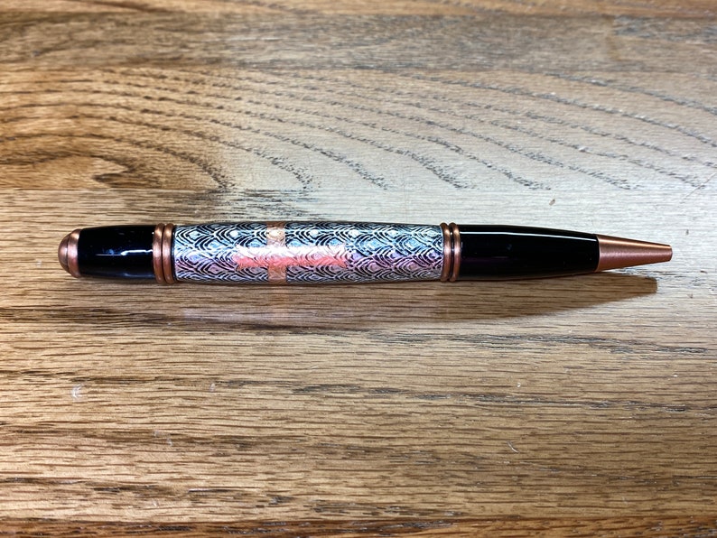 Celtic Knot Pen Blank on a Copper Sierra Pen Kit - Etsy