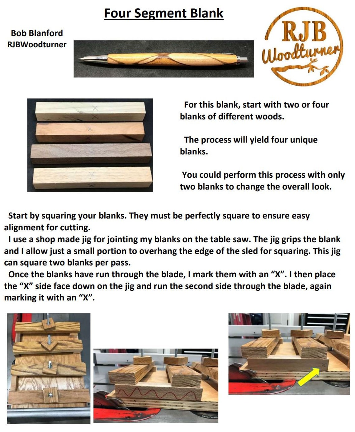 Four Segment Blank (digital Printable PDF - How to Plans) - Etsy