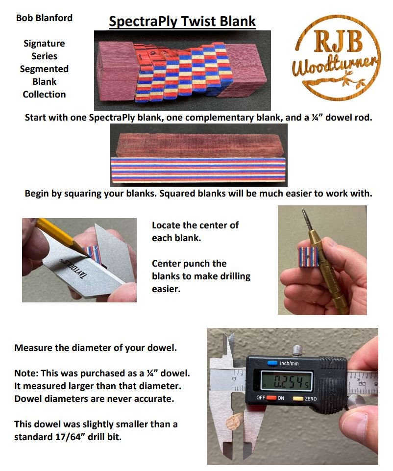 Spectraply Spiral Twist Segmented Blank (digital Printable PDF - How to ...