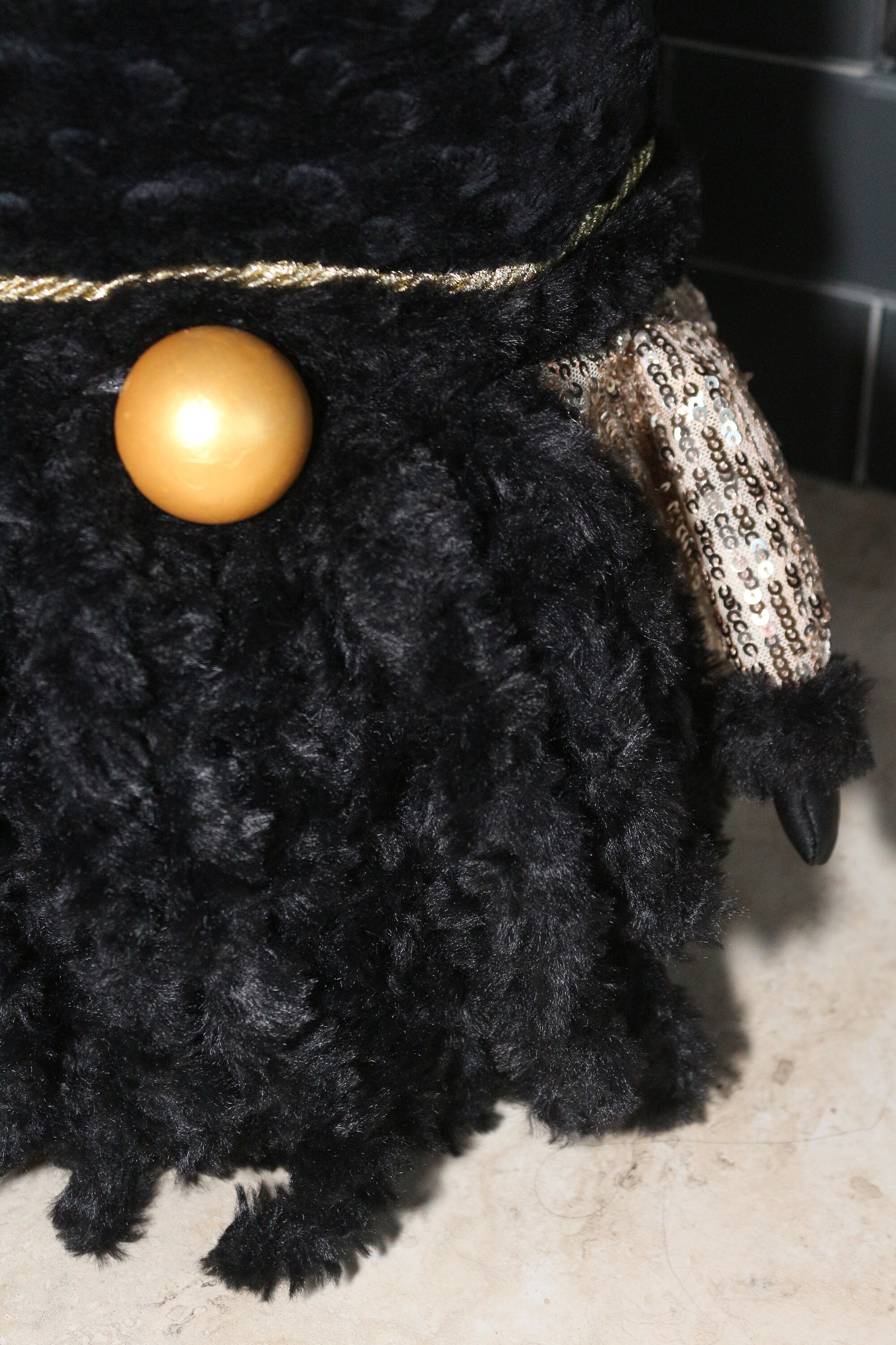 Large Black and Gold Gnome - Etsy