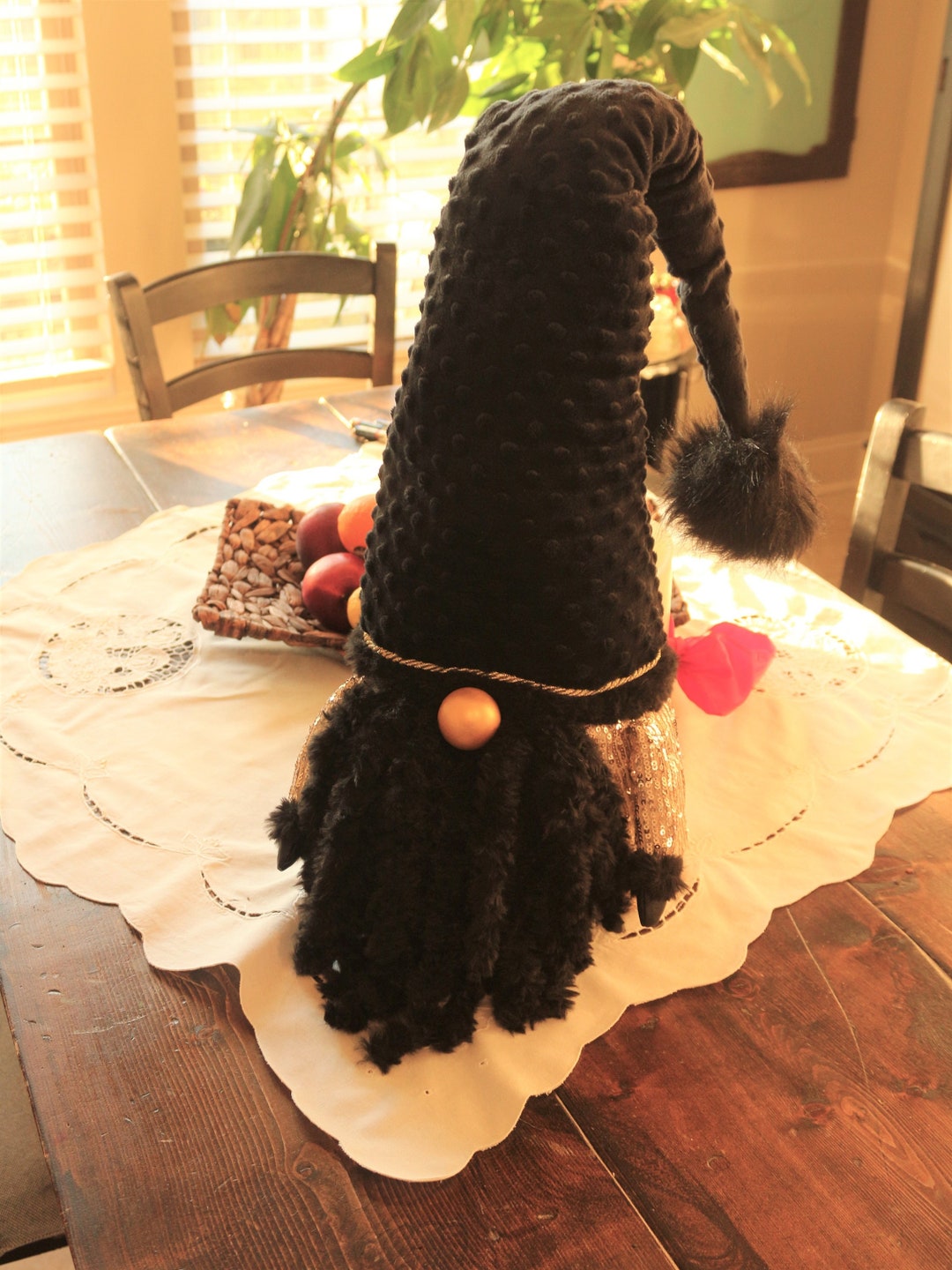 Large Black and Gold Gnome - Etsy