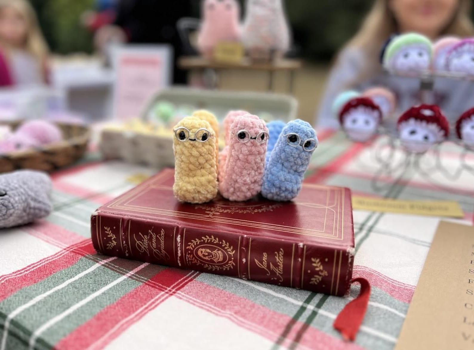 Bookworm Plushy-stuffed Animal-crocheted-amigurumi-book Nook Decor ...