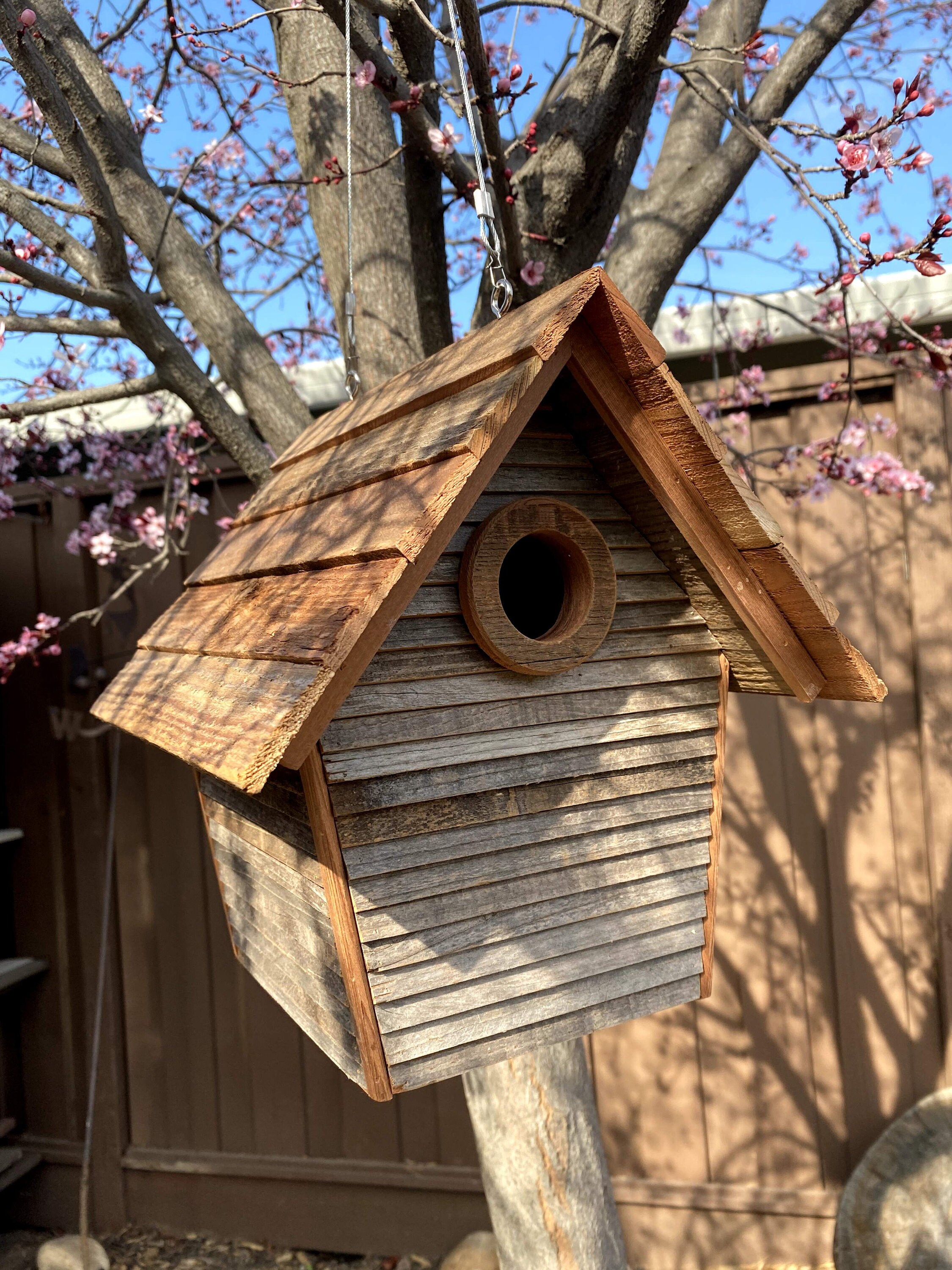 Rustic Birdhouse | Redwood | Handmade Birdhouse | Custom Birdhouse ...