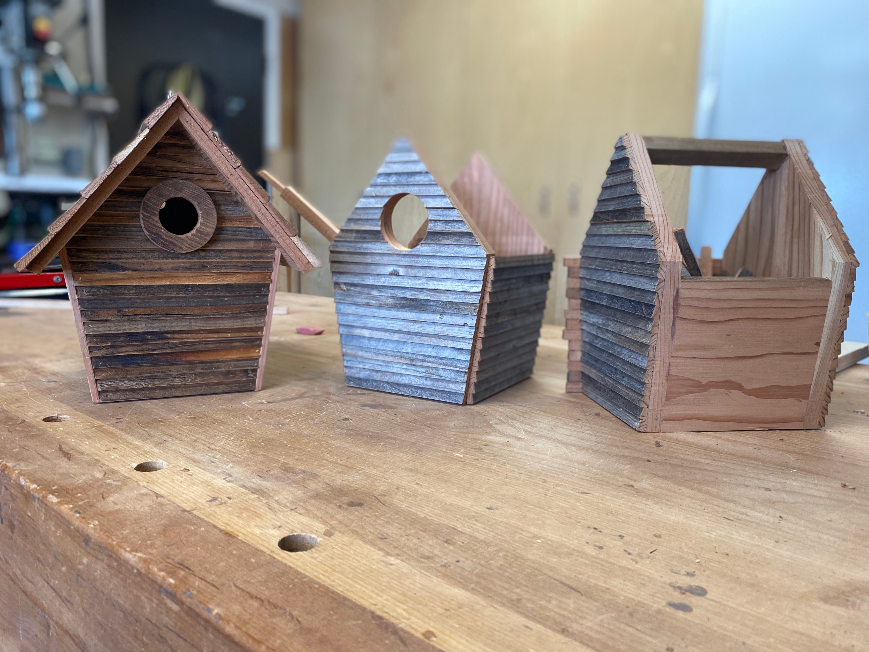 Rustic Birdhouse | Redwood | Handmade Birdhouse | Custom Birdhouse ...
