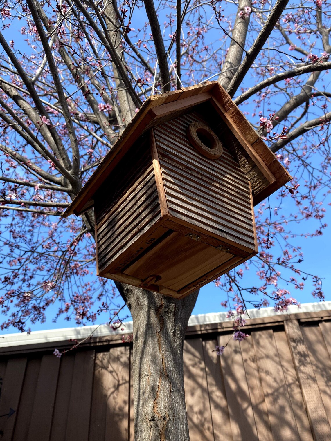 Rustic Birdhouse | Redwood | Handmade Birdhouse | Custom Birdhouse ...