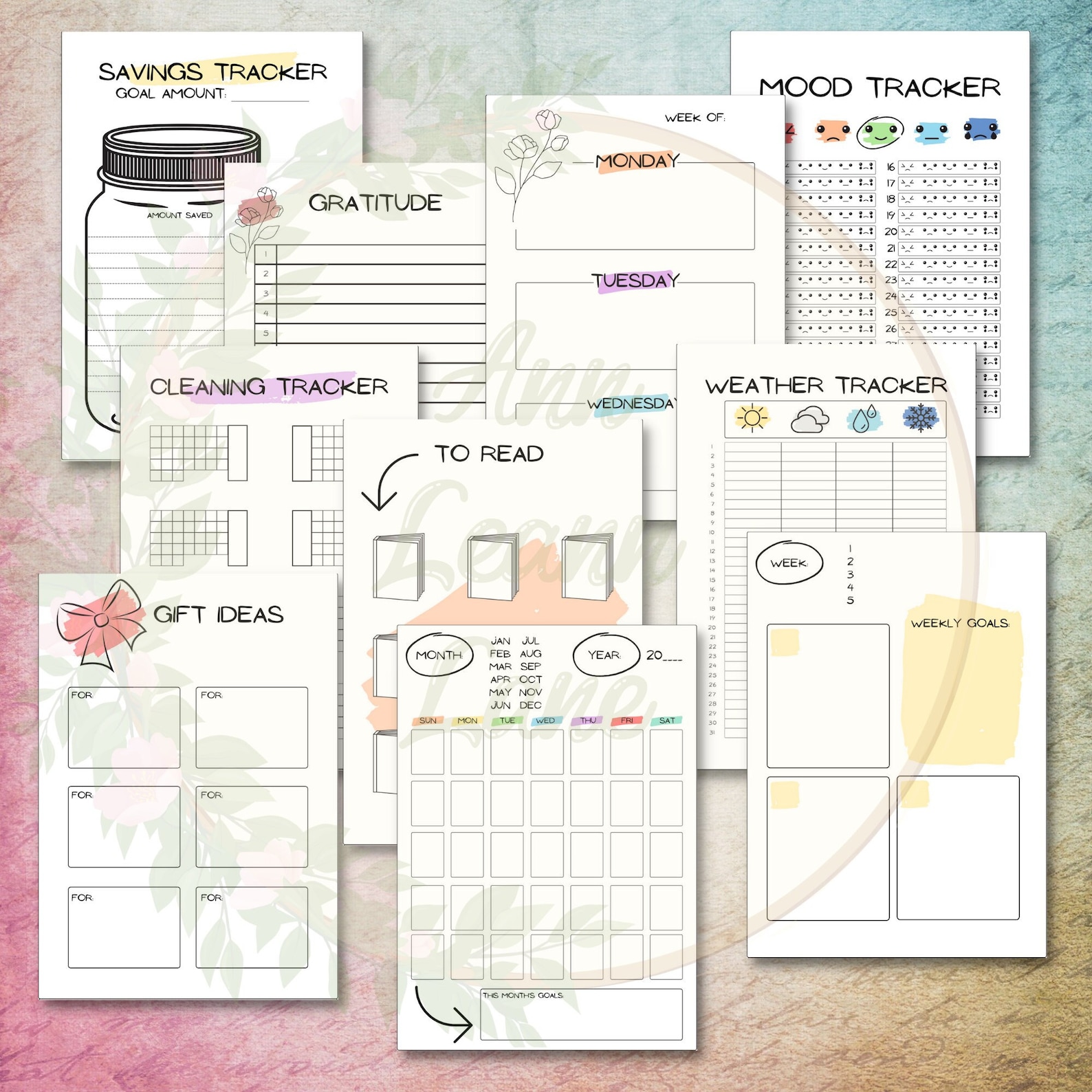 Beginners Printable Bullet Journal Bujo Templates Bullet Journal Bundle ...