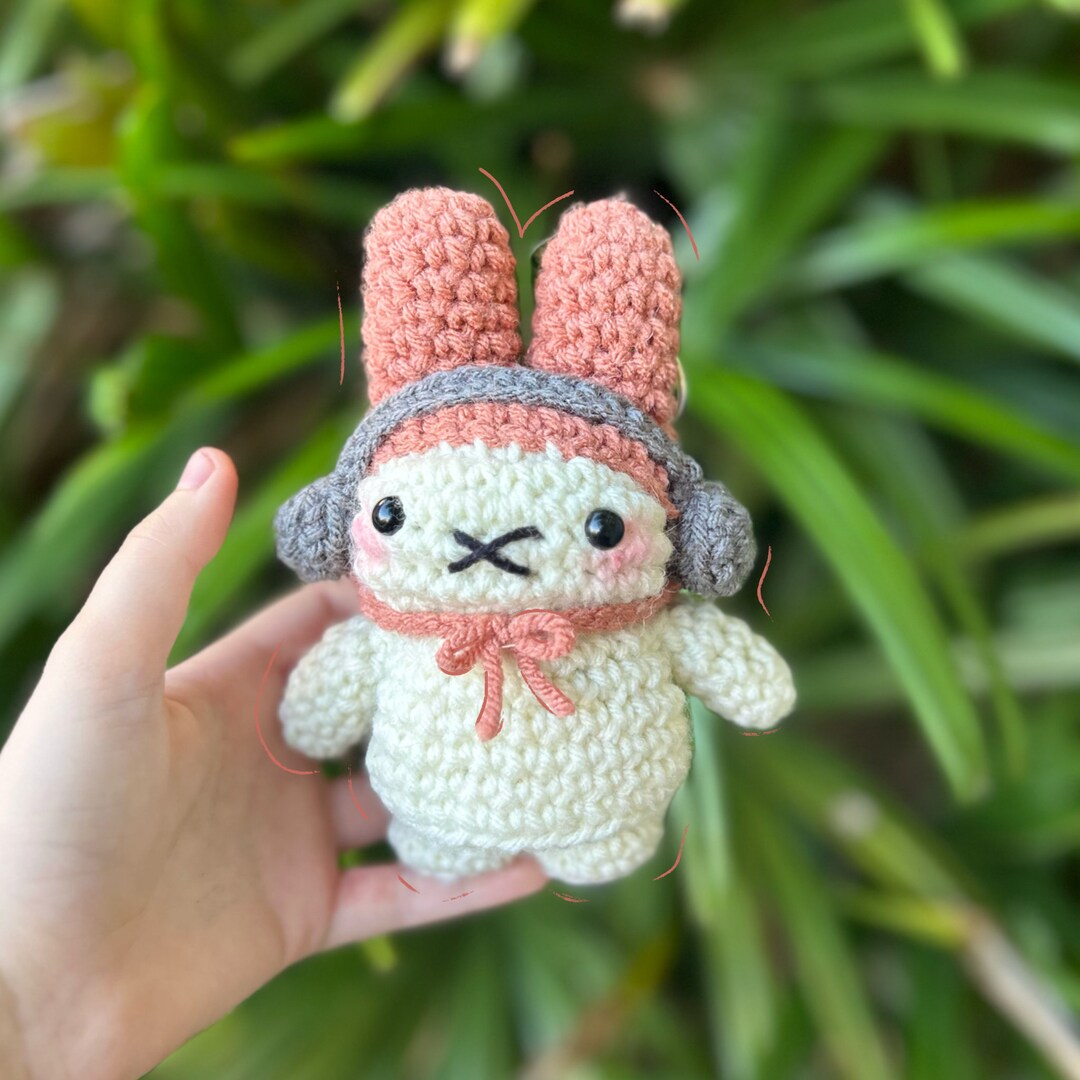 Miffy Crochet Plushie Plush Coquette Aesthetic Cute Miffy Keychain - Etsy