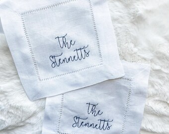 Funny Embroidered Cocktail Napkins boozy Cocktail Napkins - Etsy