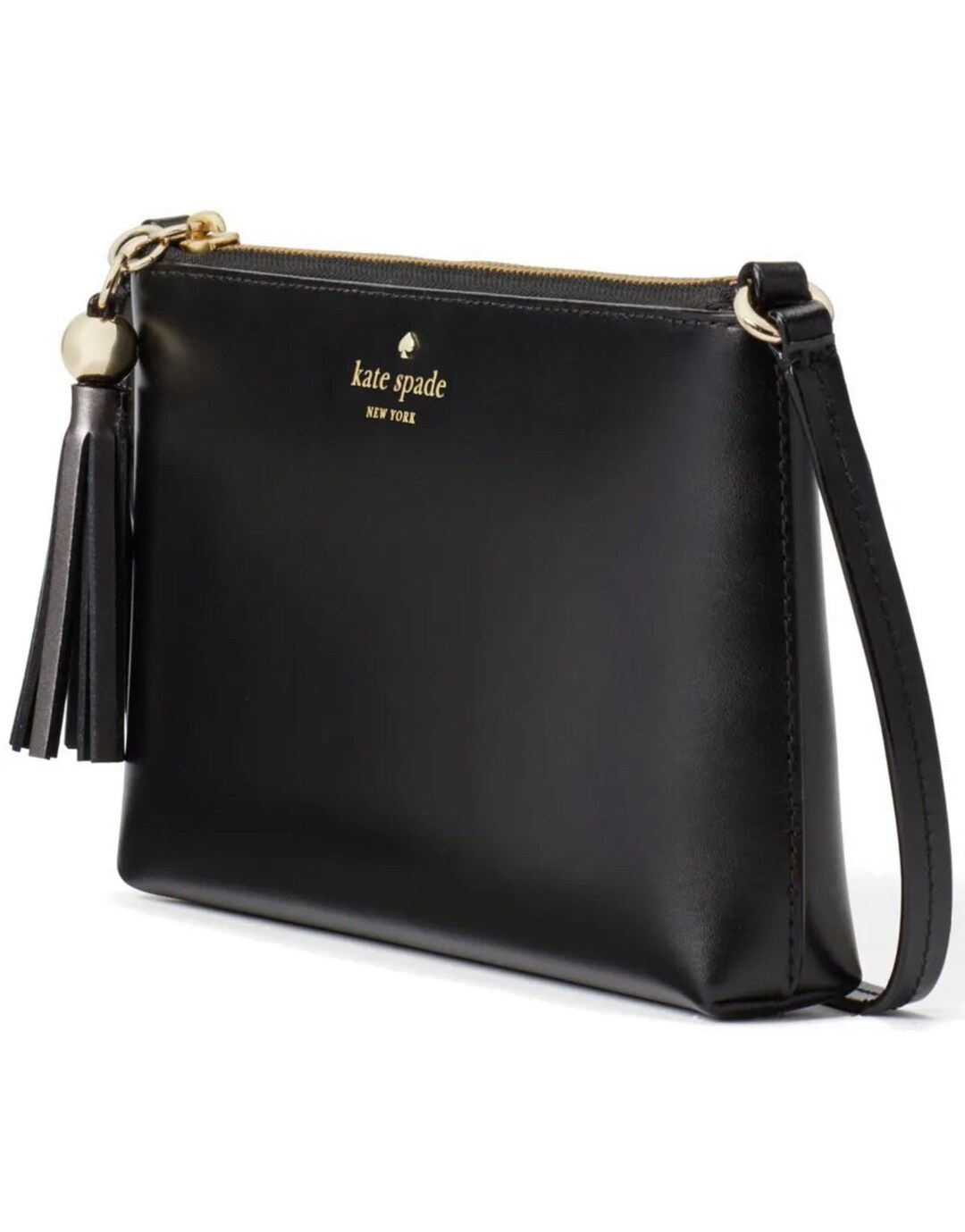 Kate Spade Ivy Street Amy Black Smooth Leather Crossbody WKRU4856 NWT ...