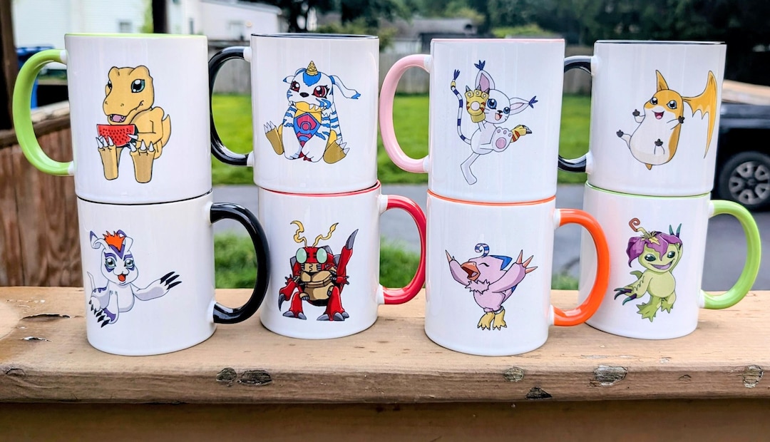 Digimon Ceramic Mugs - Etsy