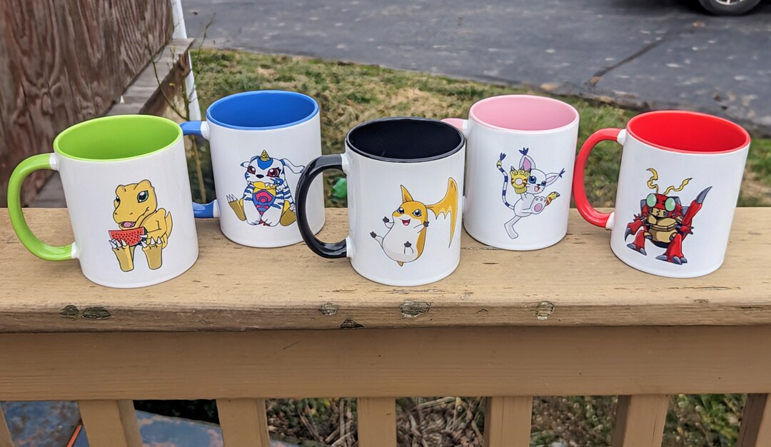 Digimon Ceramic Mugs - Etsy