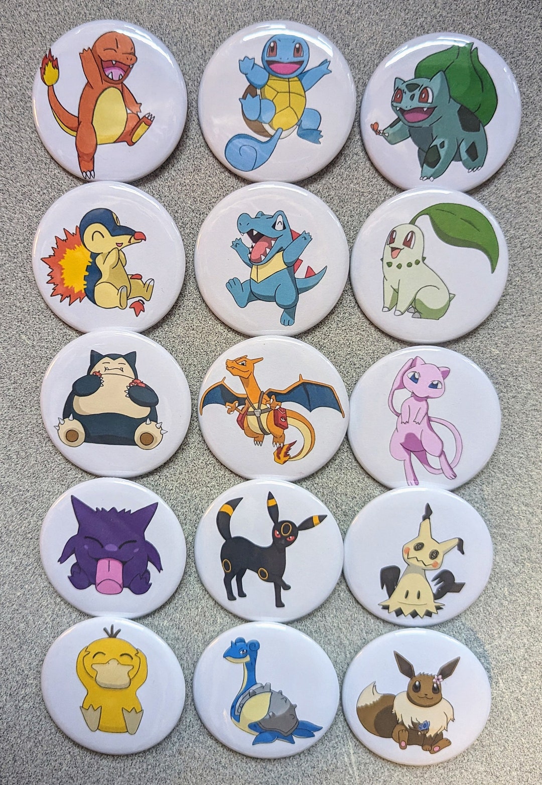 Pokemon Pins/buttons - Etsy