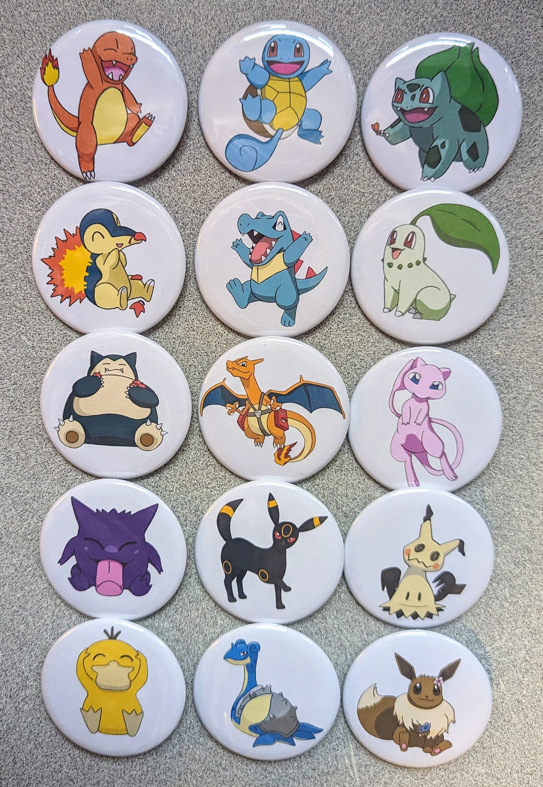 Pokemon Pins/buttons - Etsy