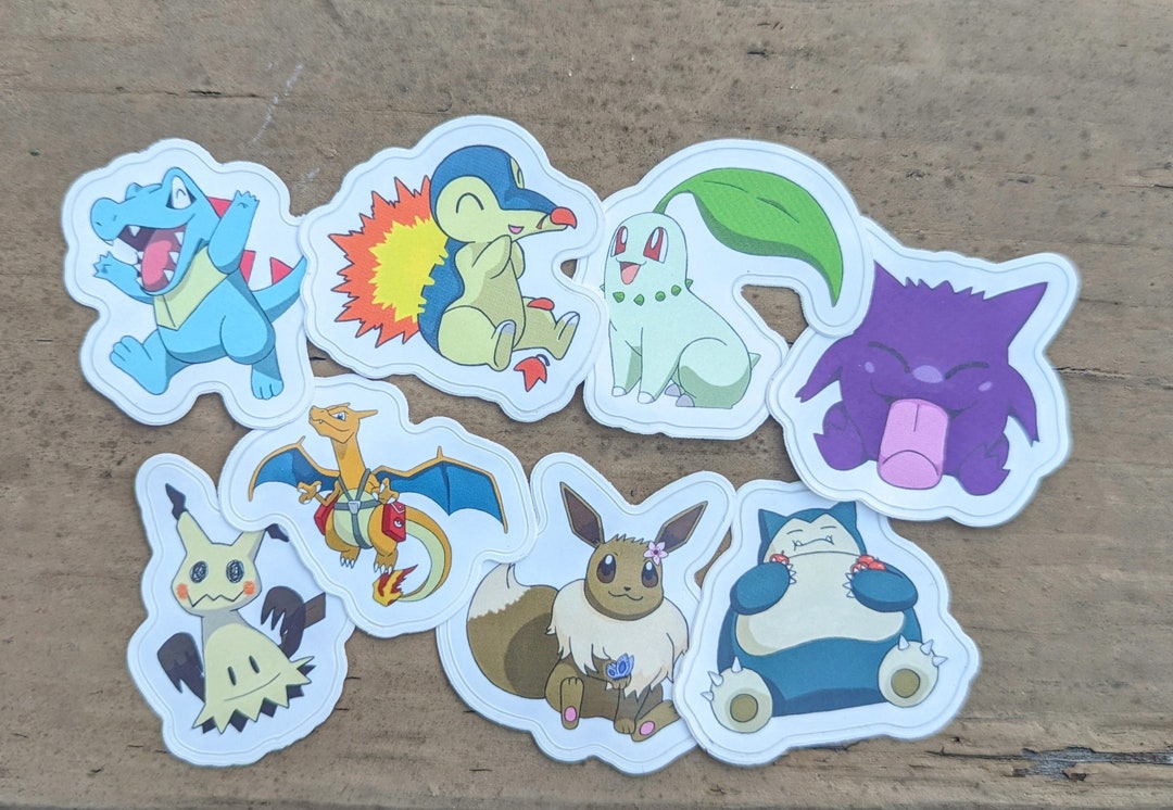 Pokemon Vinyl Stickers - Etsy