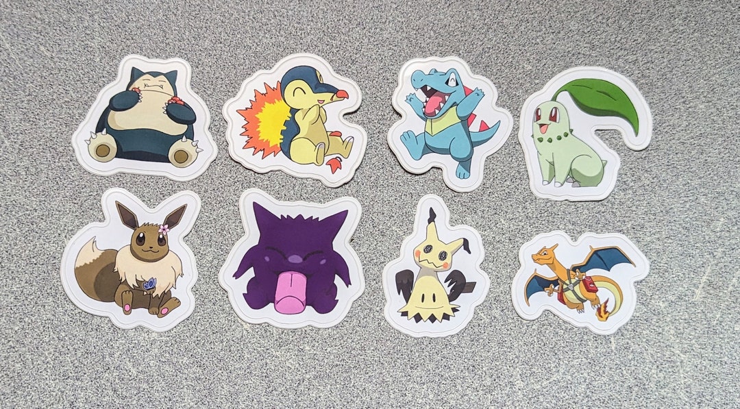 Pokemon Vinyl Stickers - Etsy