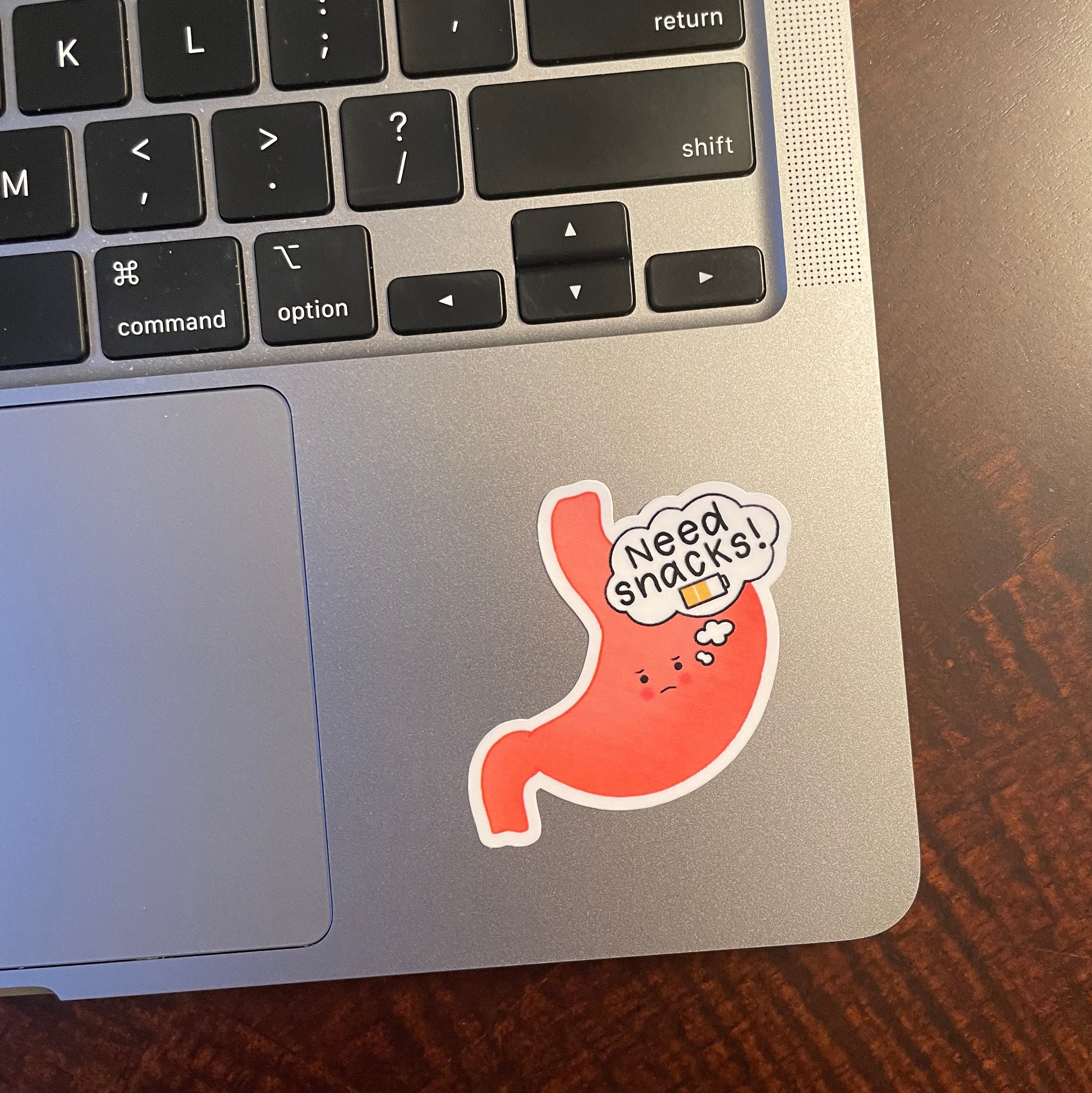 Cute Hungry Stomach Medical Pun Sticker, Vinyl Science Sticker, Gift ...