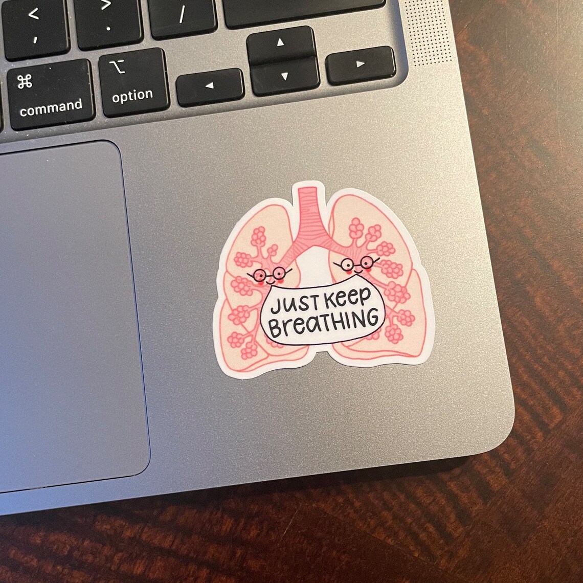 Lungs Just Keep Breathing Sticker, Encouraging Gift, Funny Medical ...