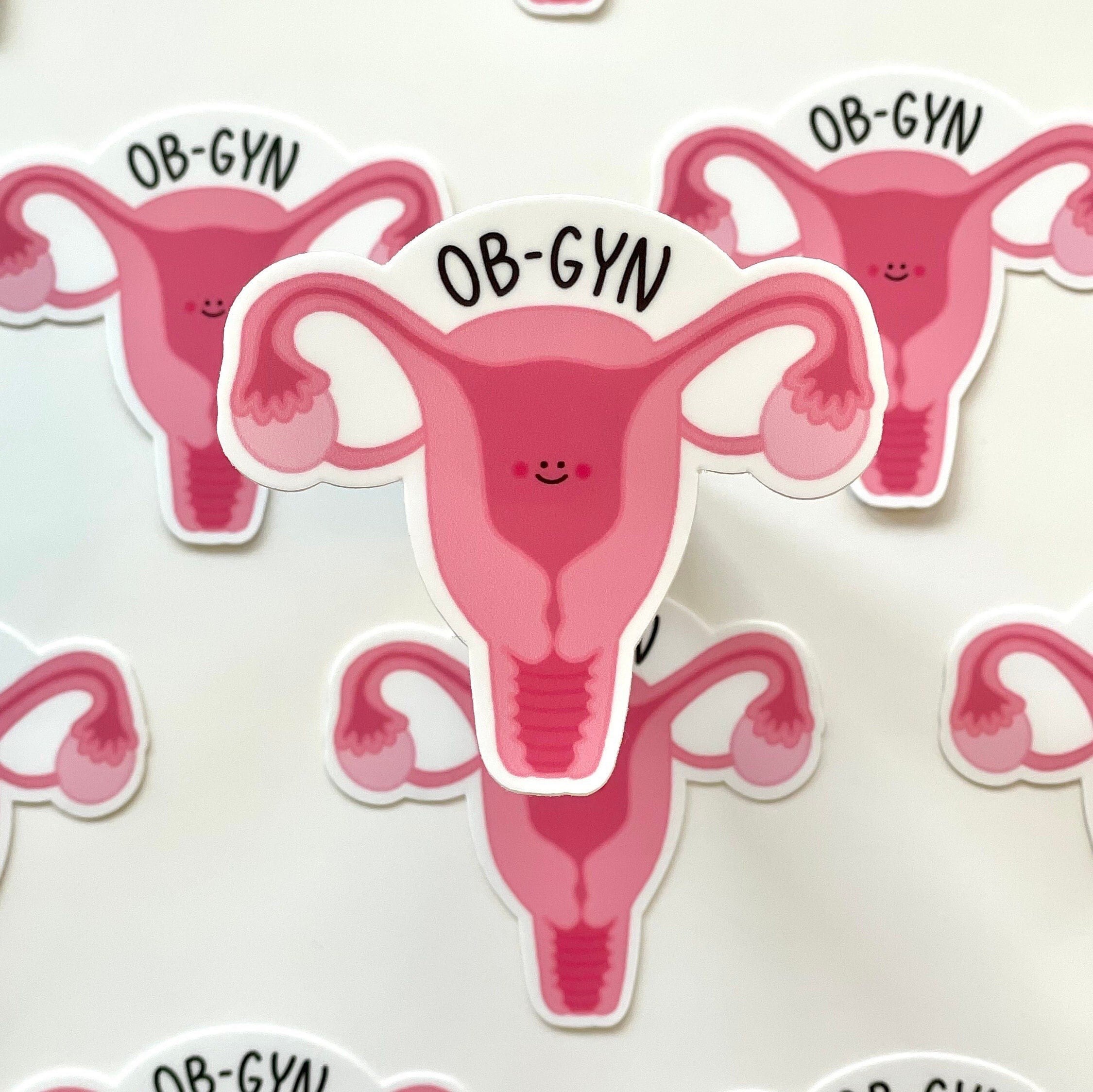 Uterus OBGYN Medical Sticker, Labor & Delivery Gift, Doctor Nurse Med ...