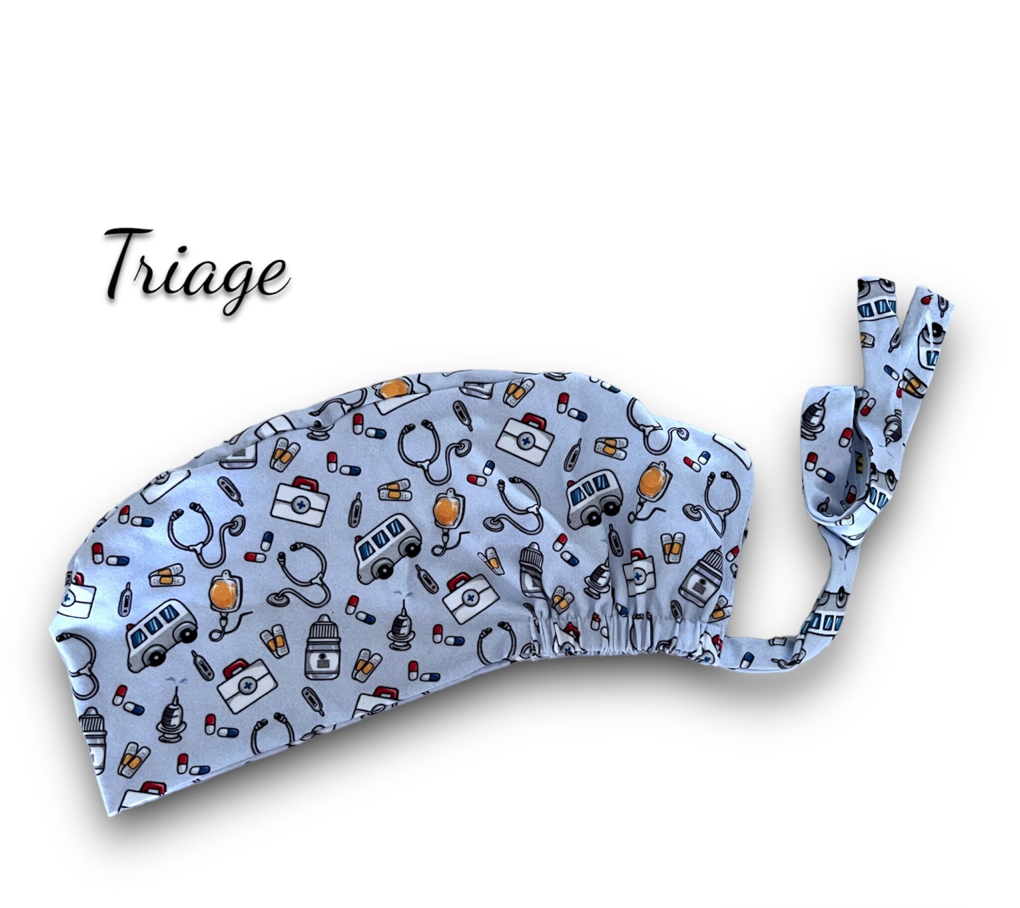 Nurse/medical ER Stethoscope Soft Stretchy Scrub Cap, Scrub Hats for ...