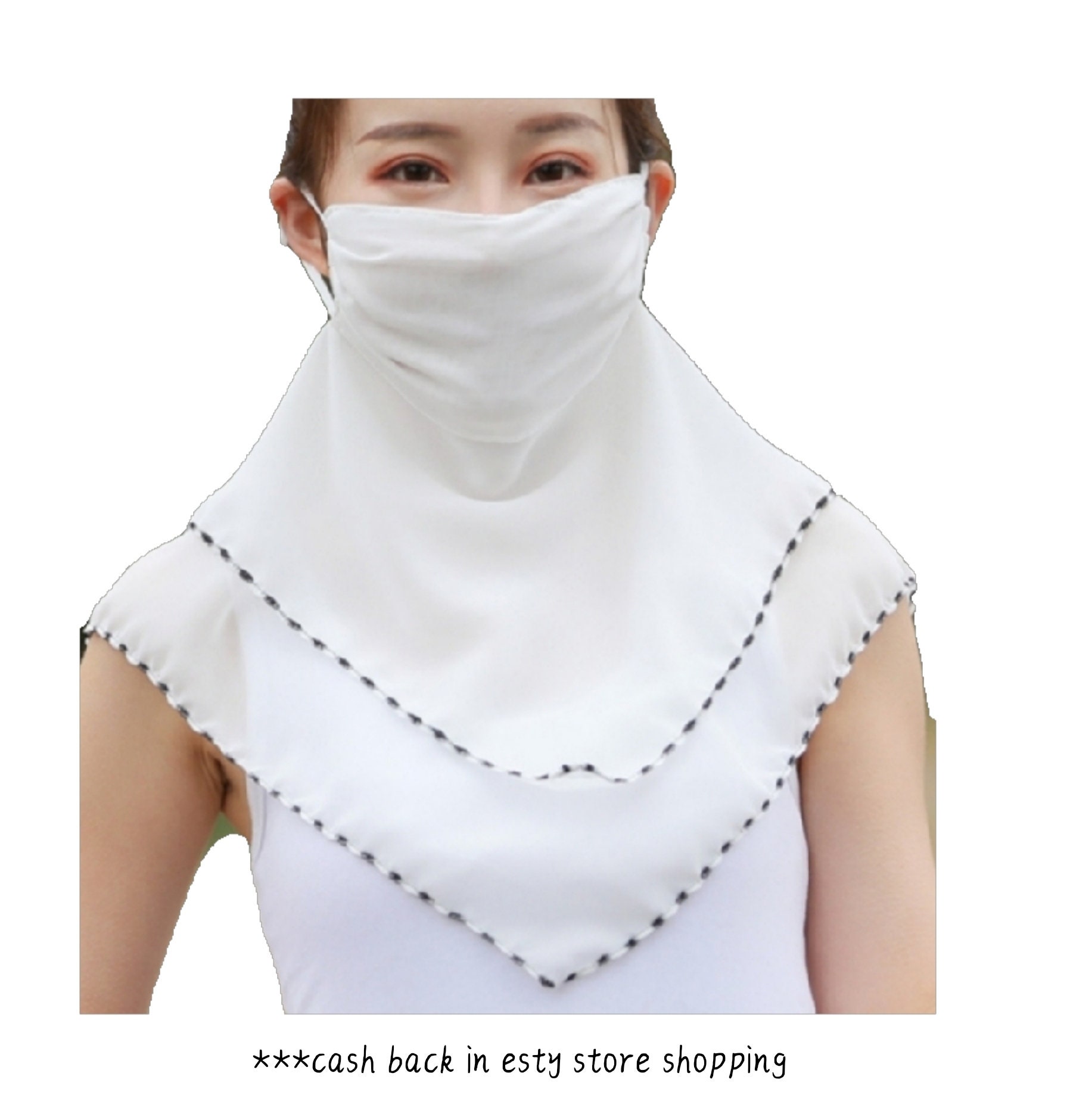 360 Degree Breathable and Strong Sunlight Protection Facial Silk Veils ...