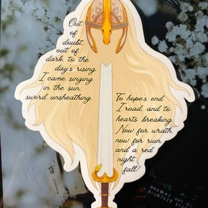 Rohan Lord of the Rings 4 Stickers Set Eowyn, Eomer, Theoden, Flag ...