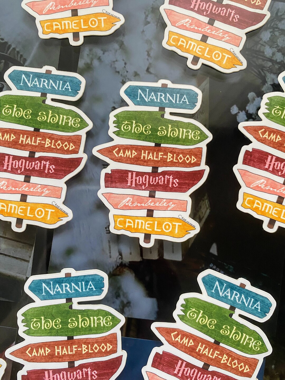 Nerdy Sign Post Bookish Sticker - Etsy