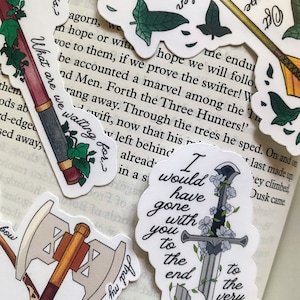 The Three Hunters Lord of the Rings Sticker Set Aragorn, Gimli, and ...