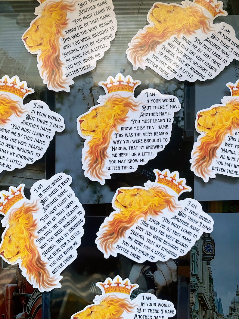 I Am in Your World Aslan Narnia Quote Waterproof Vinyl Sticker - Etsy