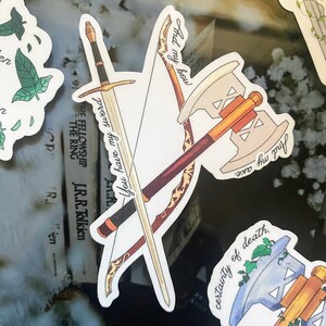 The Three Hunters Lord of the Rings Sticker Set Aragorn, Gimli, and ...
