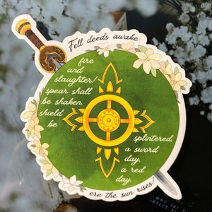 Rohan Lord of the Rings 4 Stickers Set Eowyn, Eomer, Theoden, Flag ...