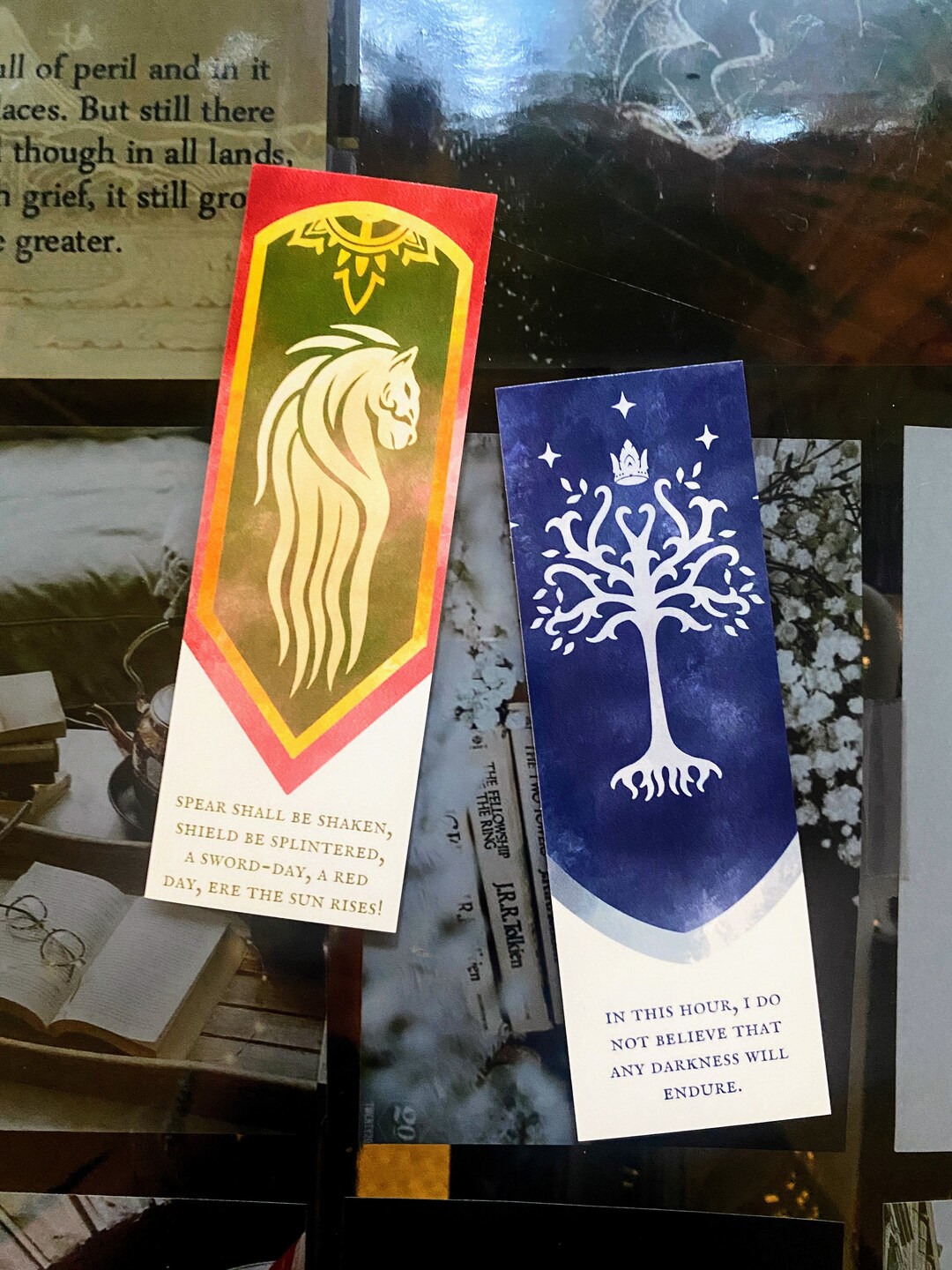 Rohan and Gondor 2 Flags J. R. R. Tolkien the Lord of the Rings Glossy ...