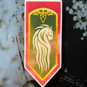 Rohan Lord of the Rings 4 Stickers Set Eowyn, Eomer, Theoden, Flag ...