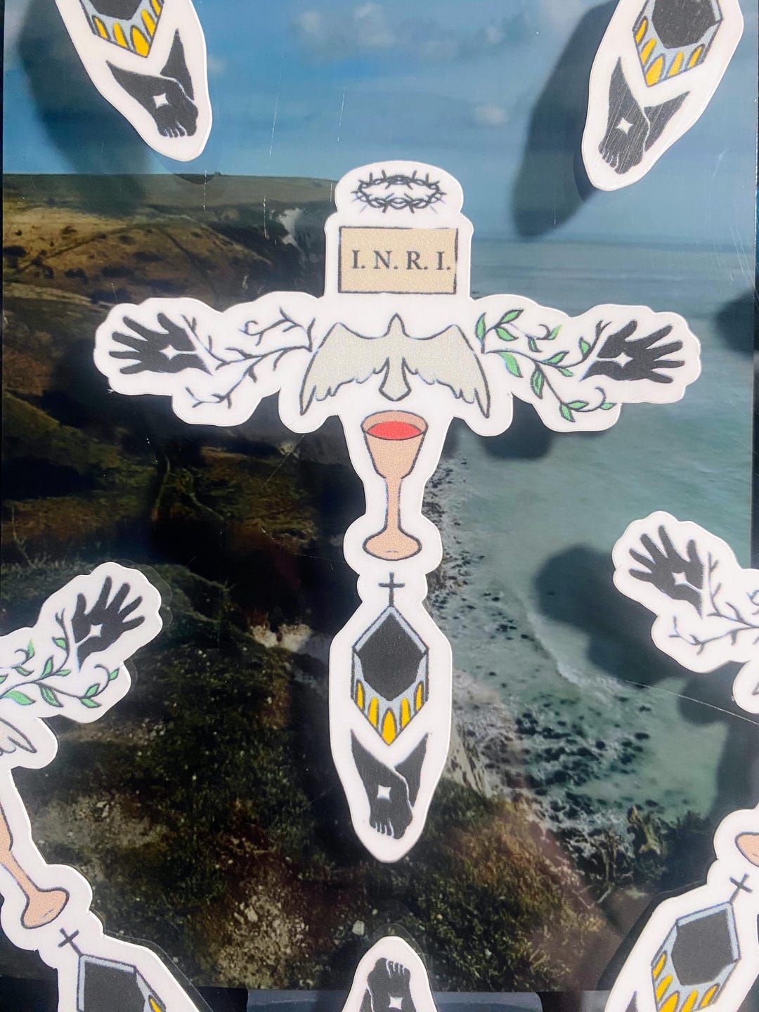 The Cross Christian Symbols Waterproof Vinyl Sticker - Etsy