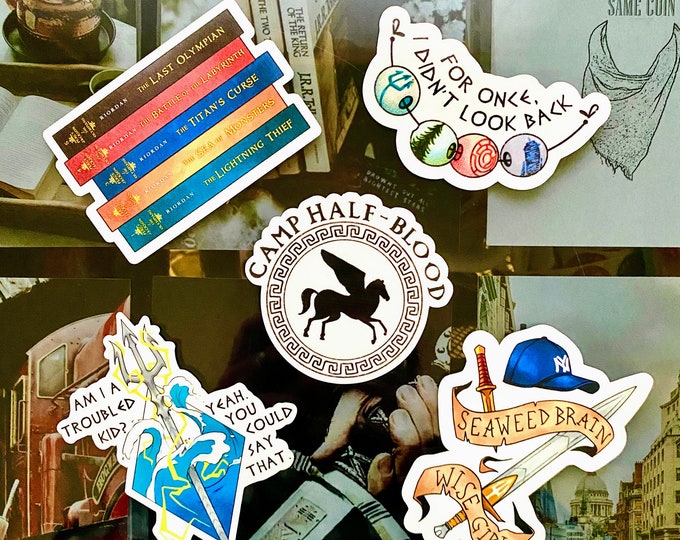 Percy Jackson and the Olympians Vinyl Waterproof 5 Piece Sticker Set - Etsy