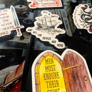 Shakespeare Waterproof Vinyl Sticker Set of 5 Literary Stickers - Etsy