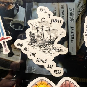 Shakespeare Waterproof Vinyl Sticker Set of 5 Literary Stickers - Etsy