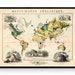 Geological World Map - Antique Reproduction - Dated 1858 - Geology ...