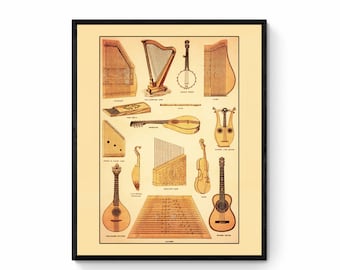 Framed Banjo Print - Etsy