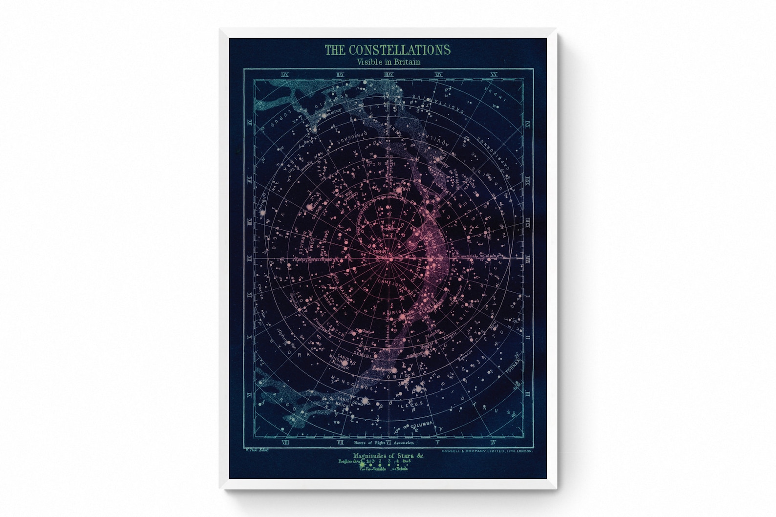 The Constellations Visible in Britain Print - Antique Reproduction ...