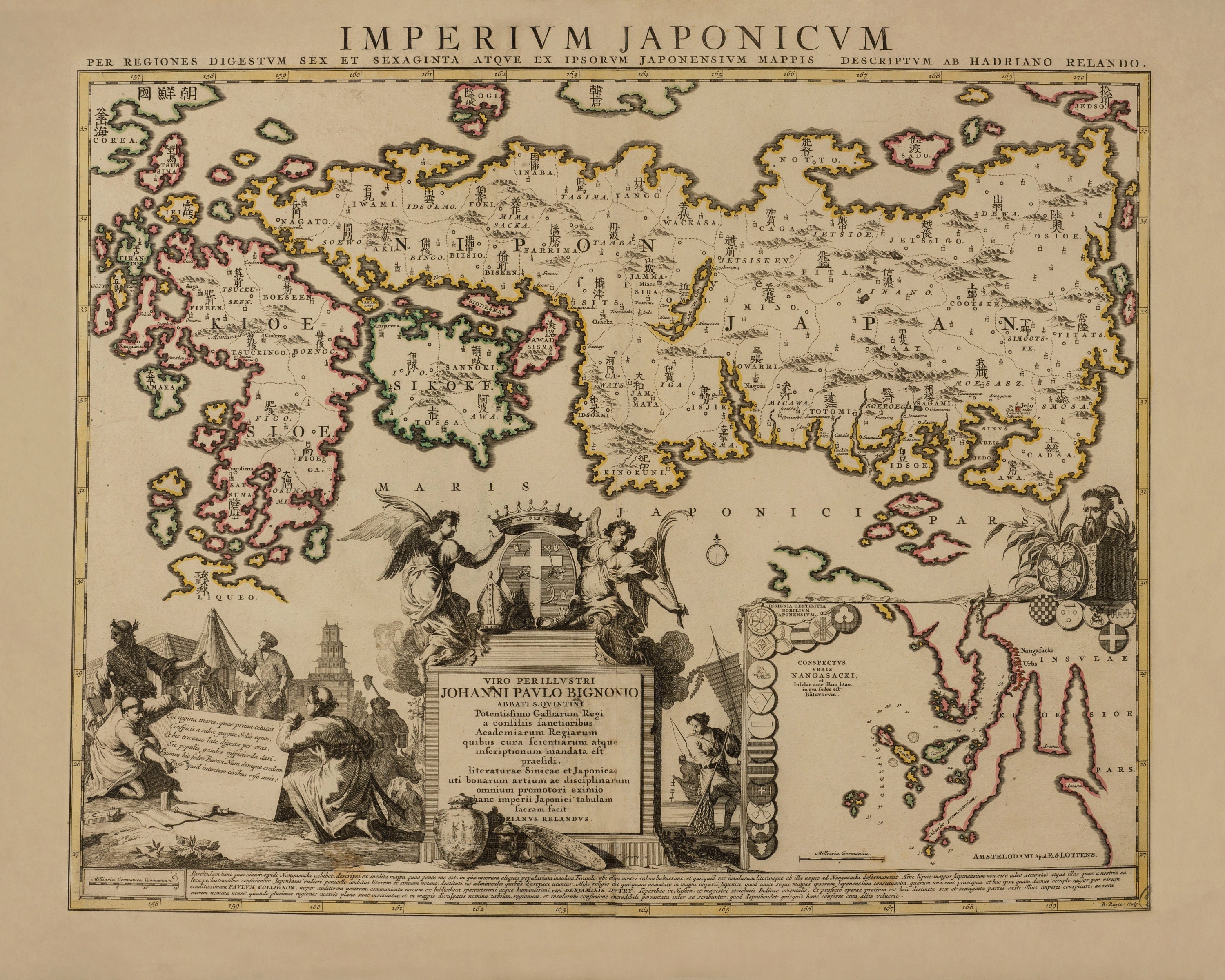 Imperium Japonicum - Japanese Empire Map 18th Century Map - Antique ...