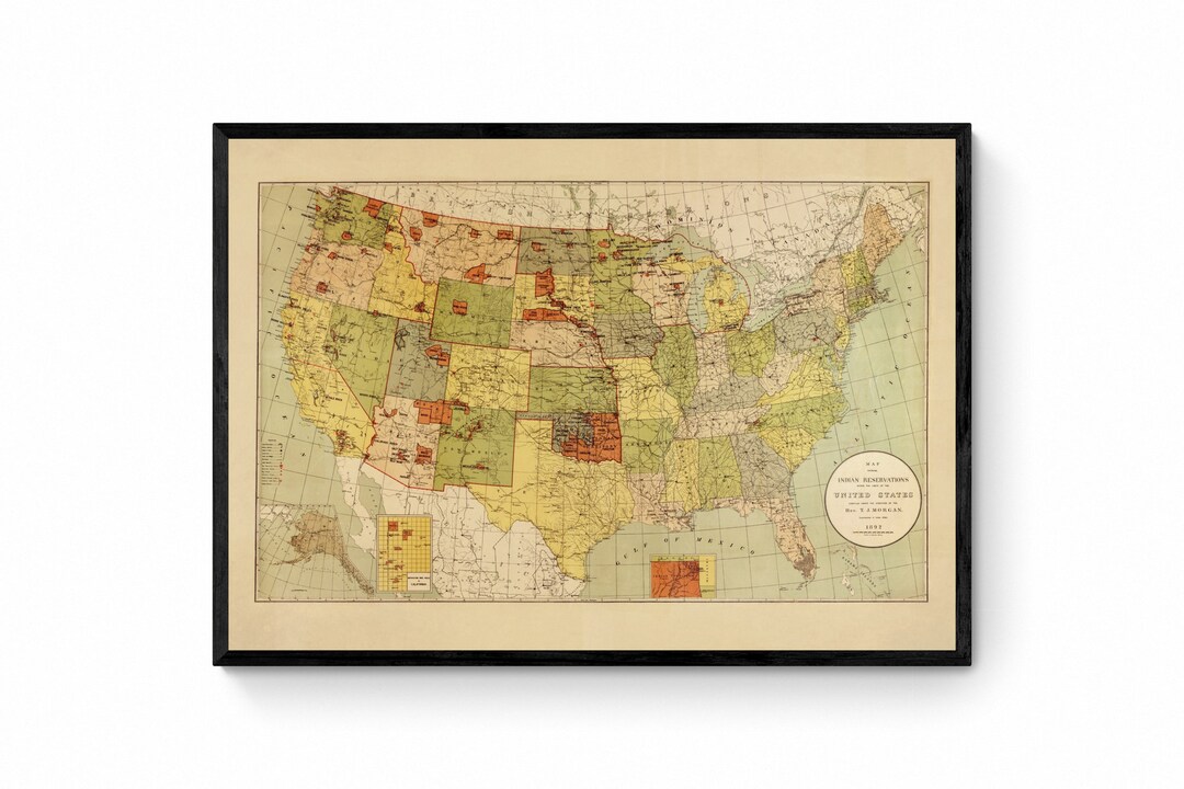 Map Showing Indian Reservations Within the Limits of the United States ...