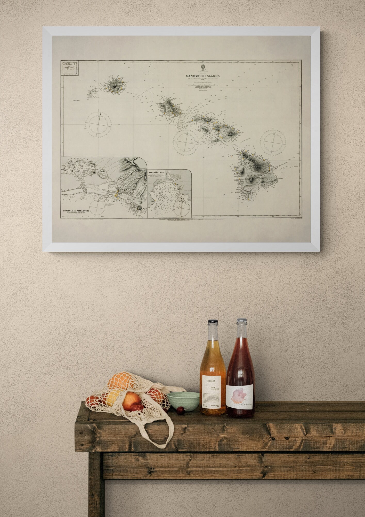 Hawaii Admiralty Map Dated 1885 Sandwich Islands Antique - Etsy