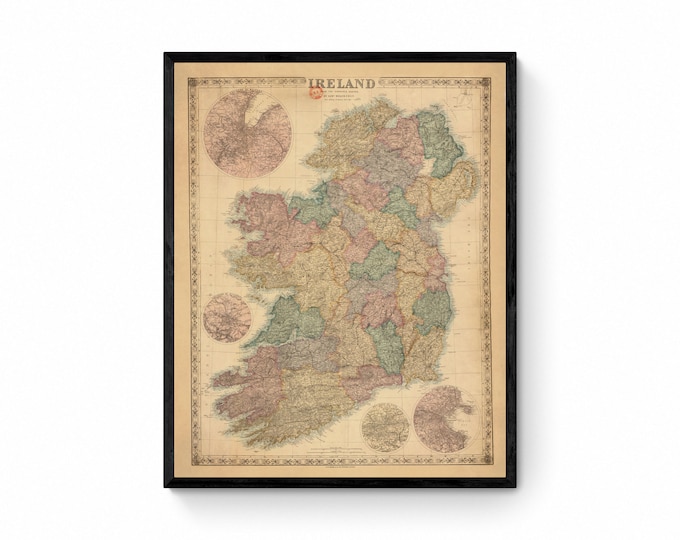 1778 Taylor & Skinner Antique Ireland Road Map 57/58 Oldcastle Mount ...