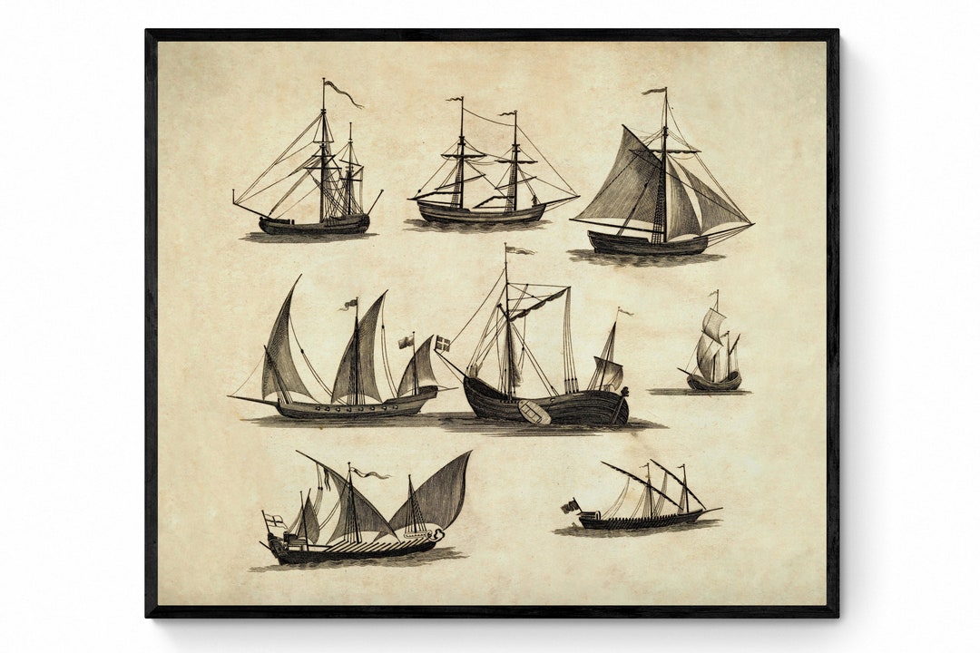 Sailing Ships - Antique Reproduction - Nautical Decor - Available ...