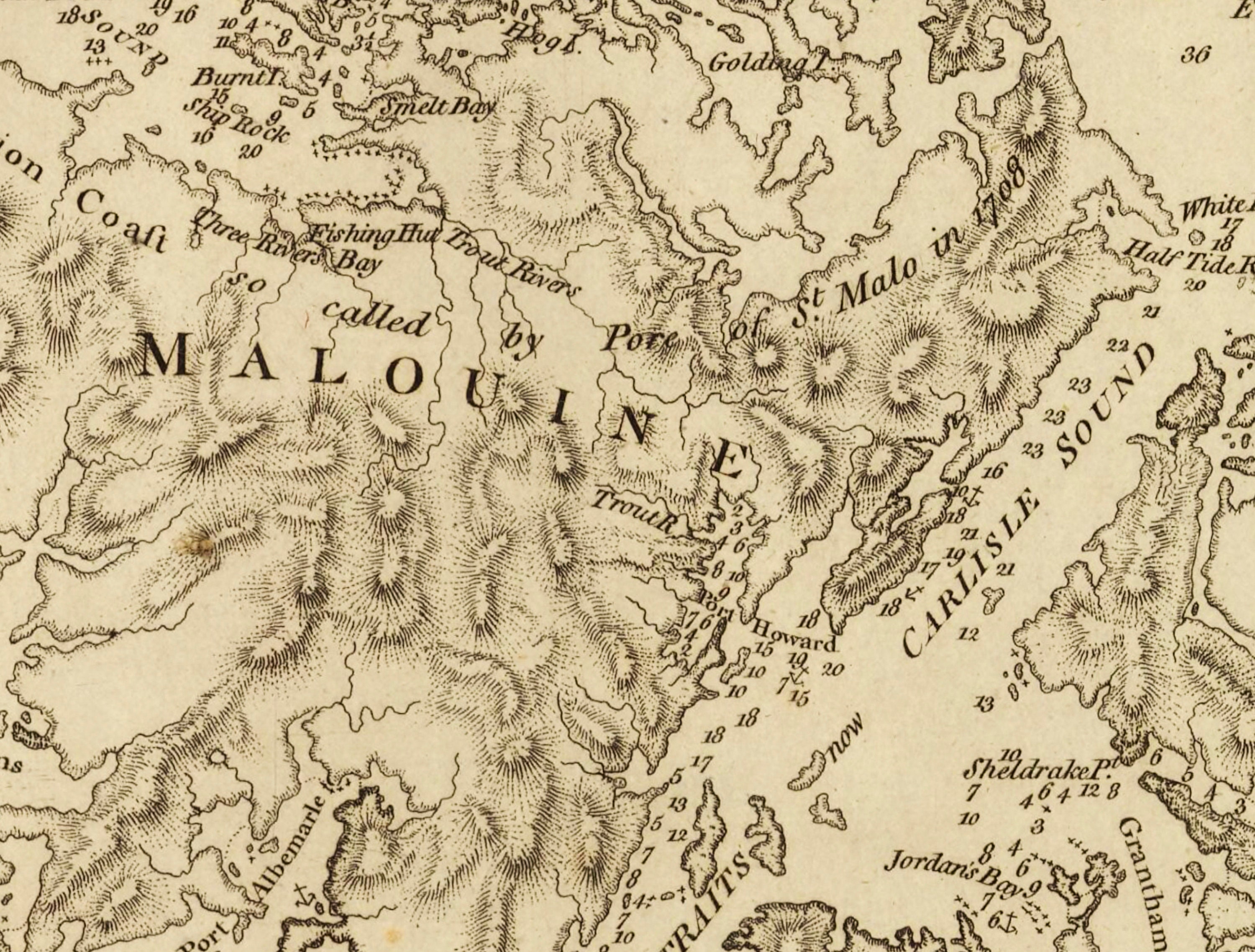 Falkland Islands Map Dated 1764 Antique Reproduction - Etsy
