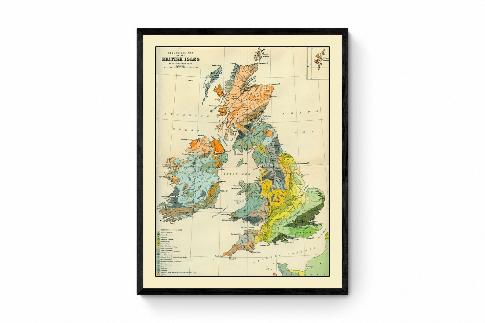 Geological Map of the British Isles Map - Antique Reproduction ...