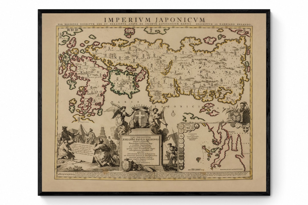 Imperium Japonicum - Japanese Empire Map 18th Century Map - Antique ...