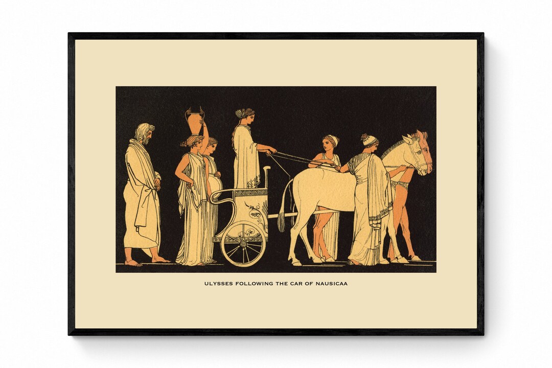Ulysses Following the Car of Nausicaa Print - Antique Reproduction ...