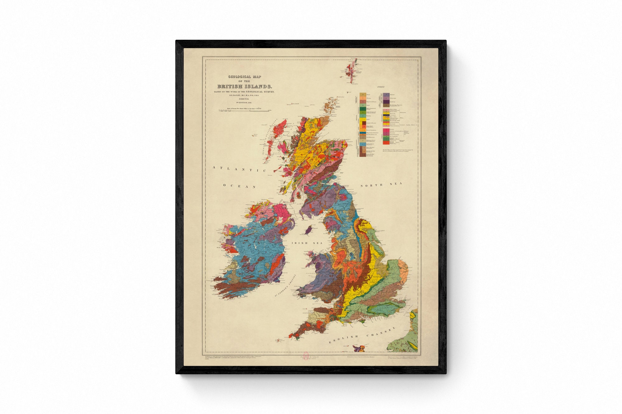 Geological Map of the British Islands Map - Antique Reproduction ...